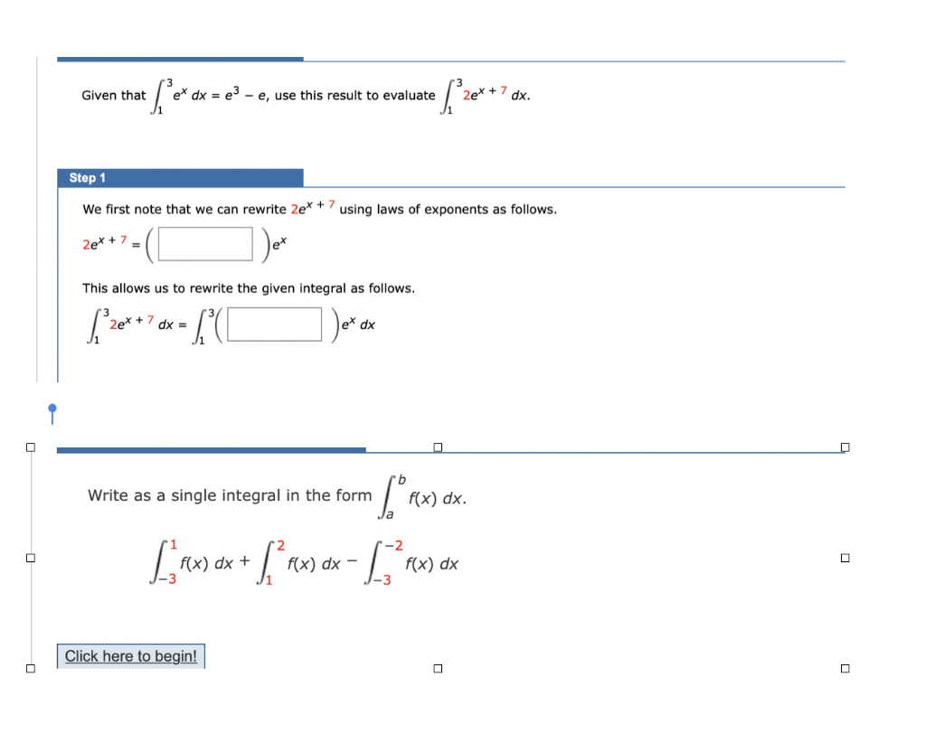 Solved Given that ∫13exdx=e3−e, use this result to evaluate | Chegg.com