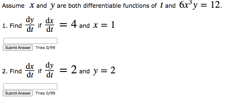 Solved Assume x x and yy are both differentiable | Chegg.com