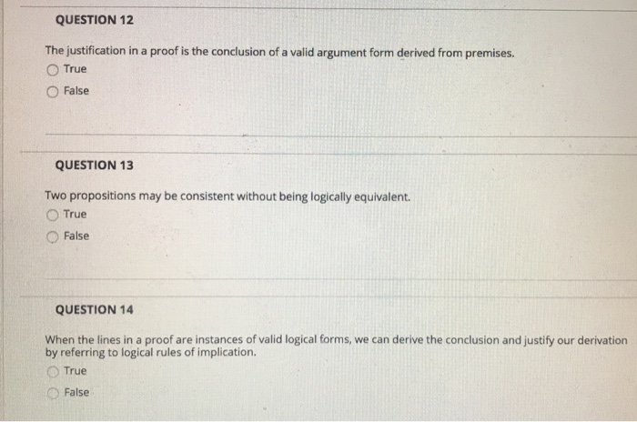 Solved QUESTION 12 The justification in a proof is the | Chegg.com