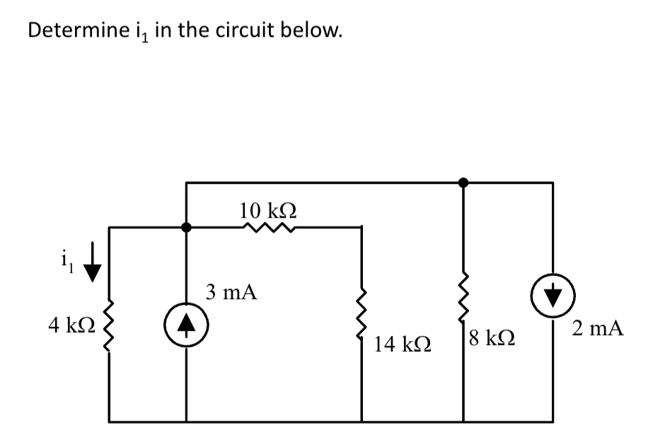 Show me the steps to solve Determine i1 ﻿in the | Chegg.com