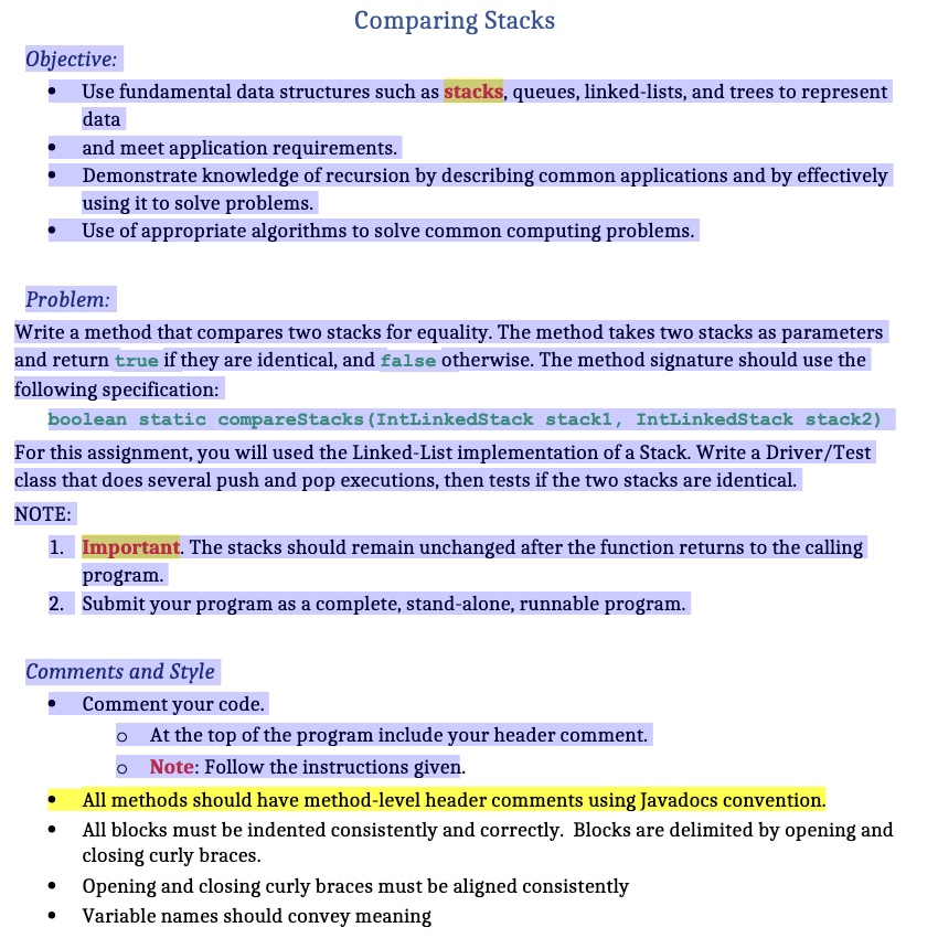 Solved - Use fundamental data structures such as stacks, | Chegg.com