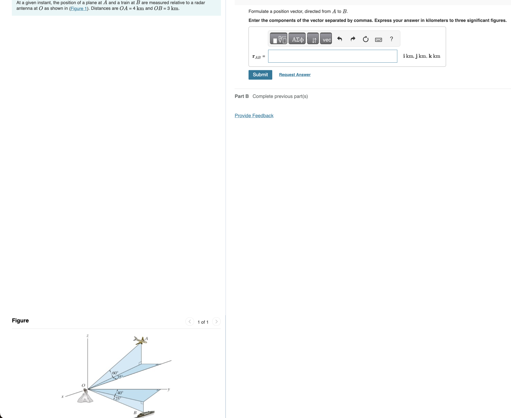 Solved Formulate A Position Vector Directed From A to