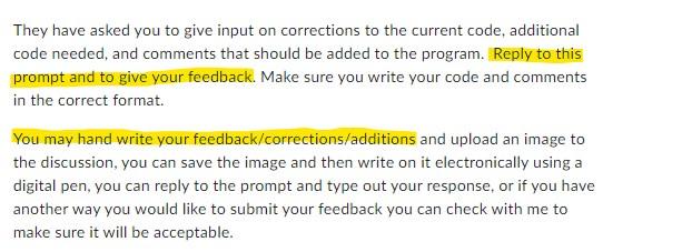 Solved I need help on the code for it to come out the | Chegg.com