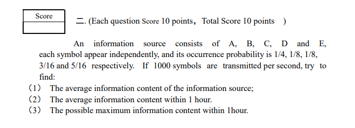 Solved Score =. (Each question Score 10 points, Total Score | Chegg.com