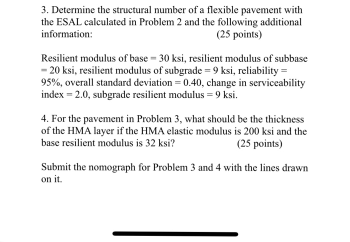 Solved 3. Determine the structural number of a flexible | Chegg.com