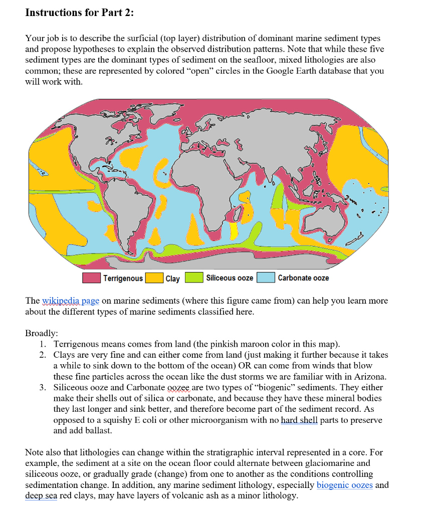Part 2. Exploring the Distributions of Types of Sea | Chegg.com