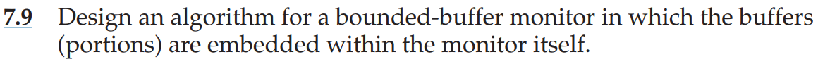 Solved 7.9 Design an algorithm for a bounded-buffer monitor | Chegg.com
