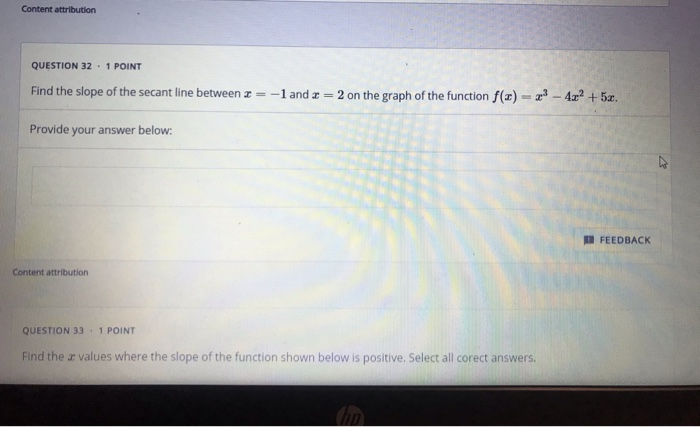 Solved Content attribution QUESTION 32 . 1 POINT Find the | Chegg.com