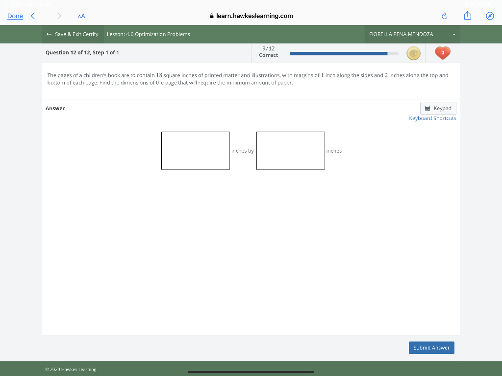 Solved Done AA learn.hawkeslearning.com - Save & Exit | Chegg.com