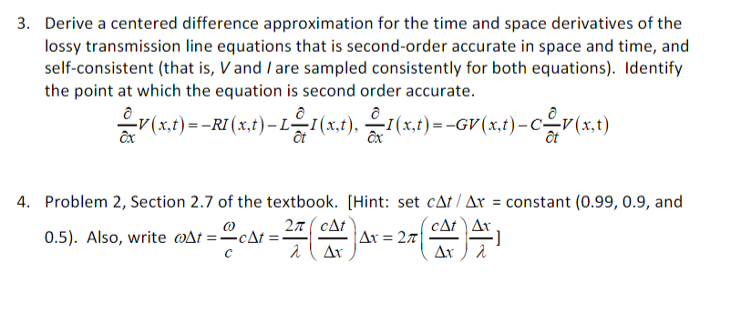 Solved 3 Derive A Centered Difference Approximation For The