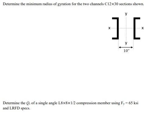 Solved Determine the minimum radius of gyration for the two | Chegg.com
