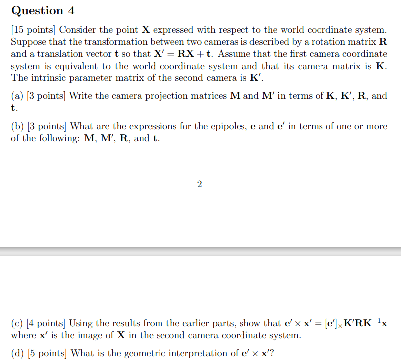 Solved Question 4[15 ﻿points] ﻿Consider the point x | Chegg.com