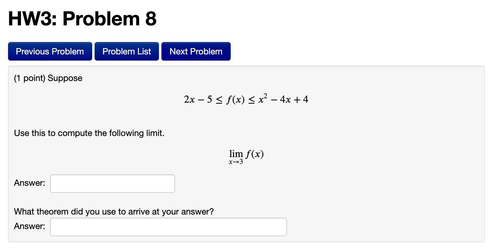 Solved HW3: Problem 8 Previous Problem Problem List Next | Chegg.com