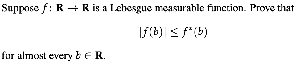 Solved Suppose F R → R Is A Lebesgue Measurable Function