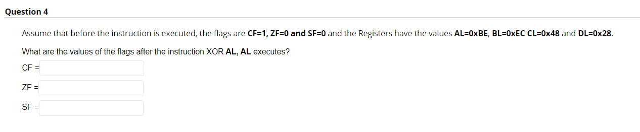 Question 1 Assume that the instruction pointer, EIP, | Chegg.com