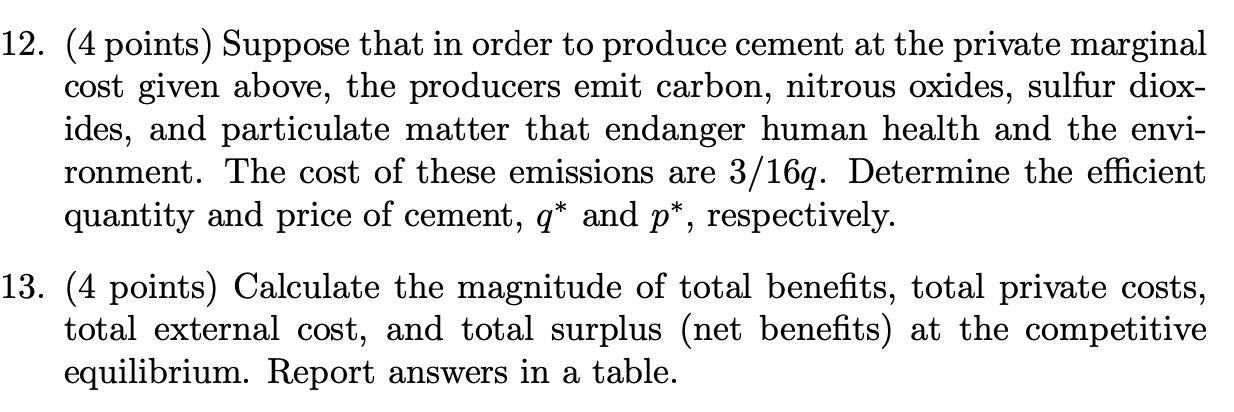 Solved 11. (4 points) Suppose that the (inverse) demand for | Chegg.com Solved 11. (4 points) Suppose that the (inverse) demand for | Chegg.com