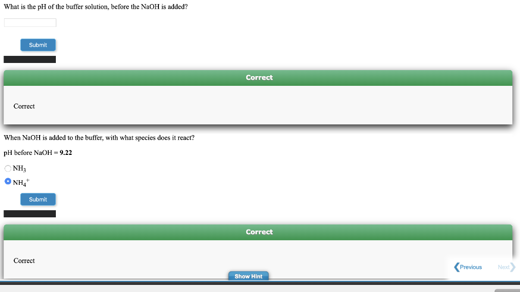 Solved TUTOR Buffer Solutions: Addition of Reagents Step 1 | Chegg.com