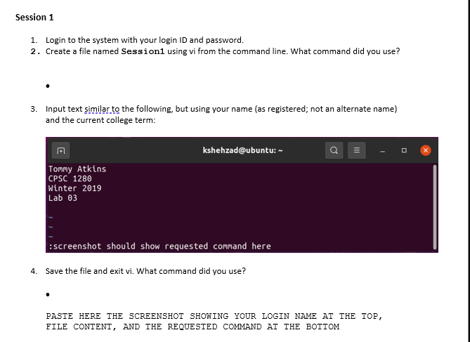 Solved 1. Login to the system with your login ID and | Chegg.com