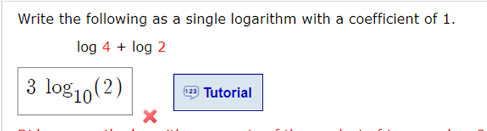 Solved Write the following as a single logarithm with a | Chegg.com