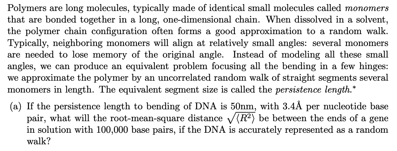 Polymers are long molecules, typically made of | Chegg.com