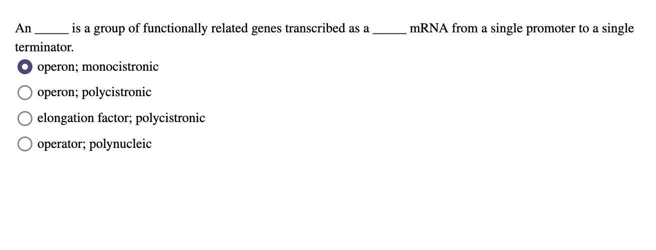 Solved An is a group of functionally related genes | Chegg.com