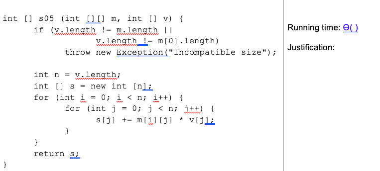 Solved Determine the (“big”) ϴ running time for the | Chegg.com