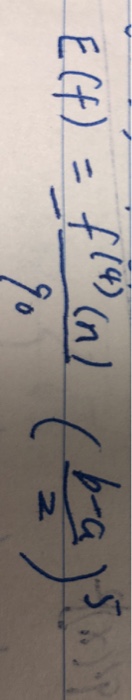 Solved How to derive the error term of Simpson rule? | Chegg.com