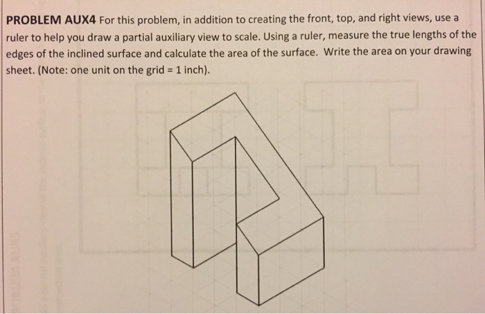 Solved Create a multiview drawing of the part, including | Chegg.com