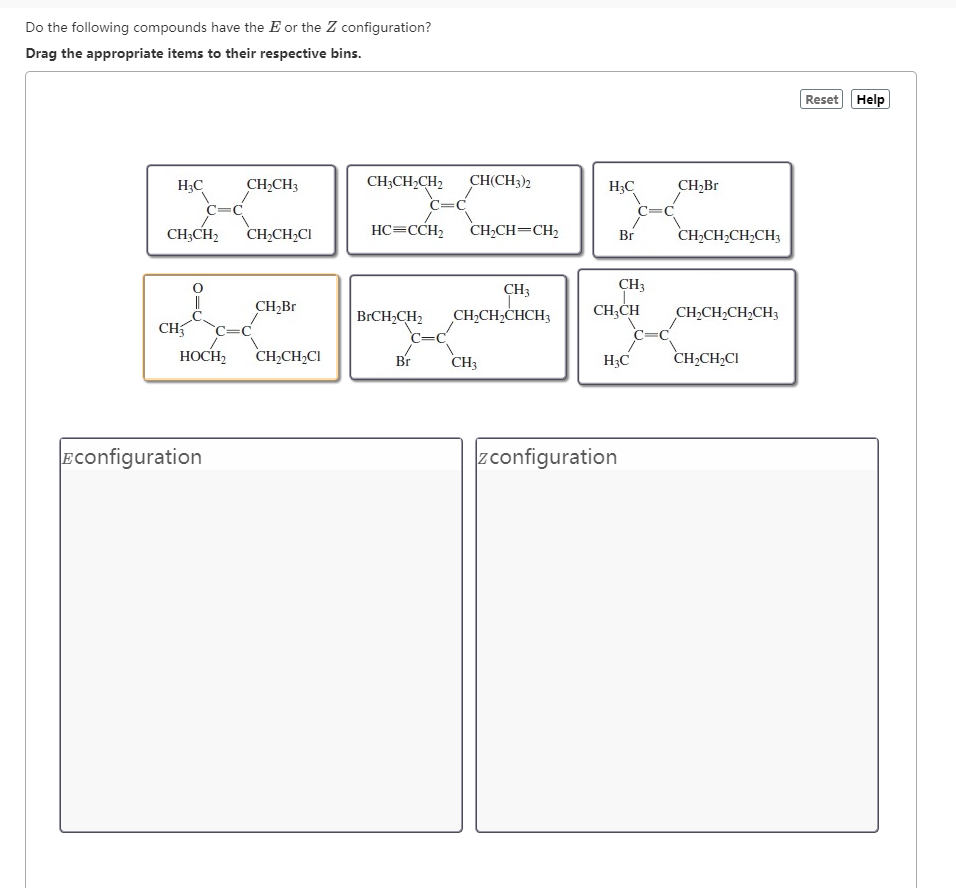 Solved Do the following compounds have the E or the Z | Chegg.com