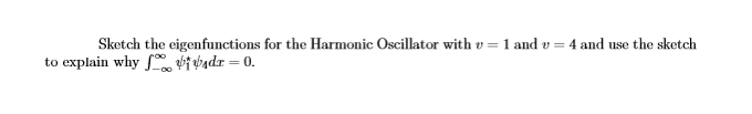 Solved Sketch the eigenfunctions for the Harmonic Oscillator | Chegg.com