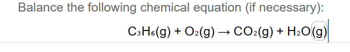 Solved Balance the following chemical equation (if | Chegg.com