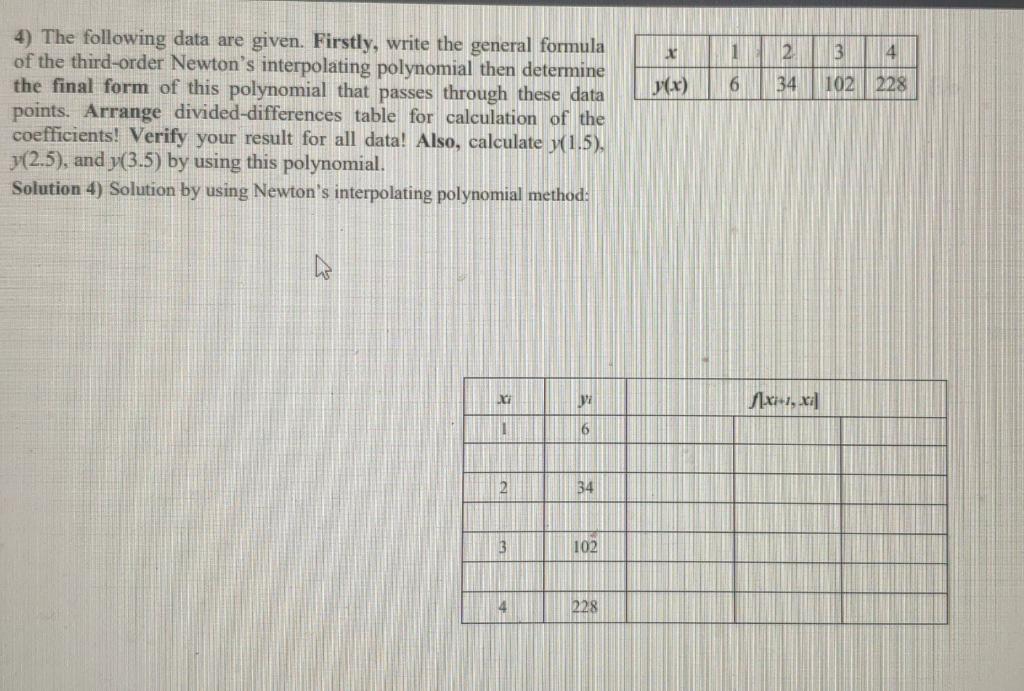 Solved The following data are given. Firstly, write the | Chegg.com