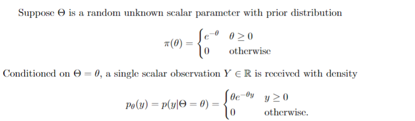 Solved Suppose Θ is a random unknown scalar parameter with | Chegg.com