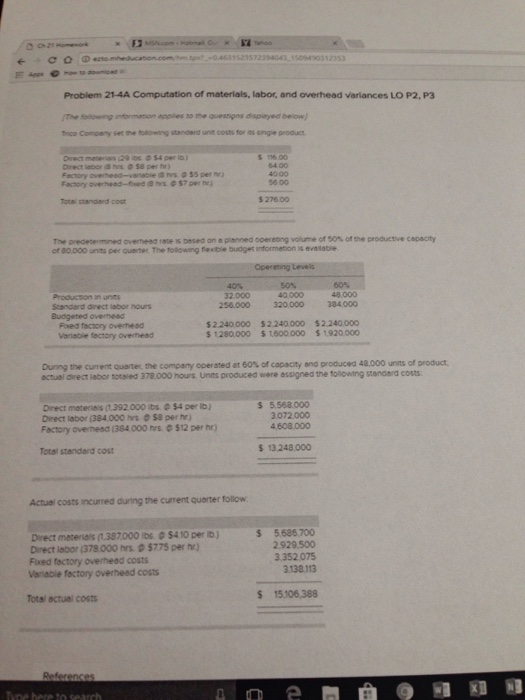 Solved 2394043 15094031235 Problem 21-4A Computation of | Chegg.com