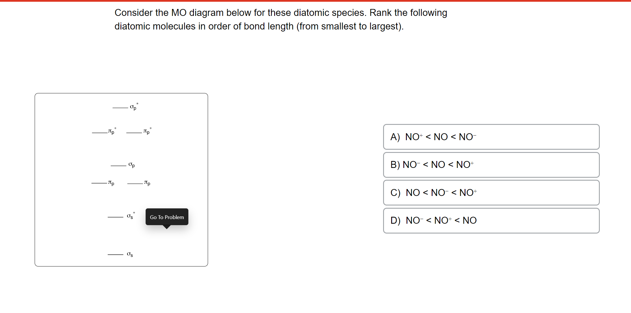 Solved Consider the MO diagram below for these diatomic | Chegg.com