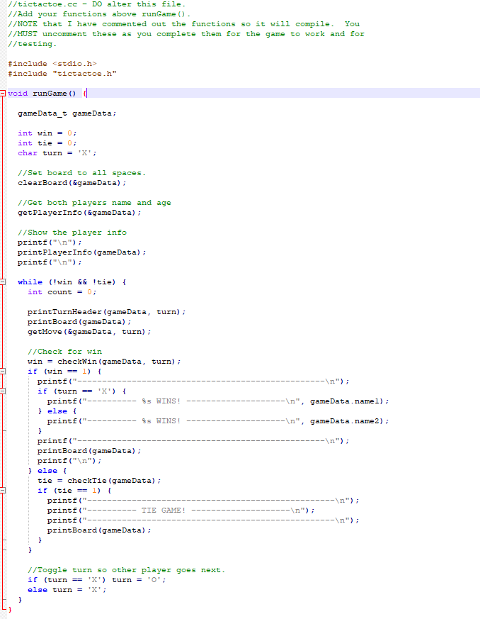 Programming Assignment - Tic-Tac-Toe with Arrays and | Chegg.com