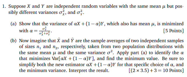 Solved 1. Suppose X and Y are independent random variables | Chegg.com