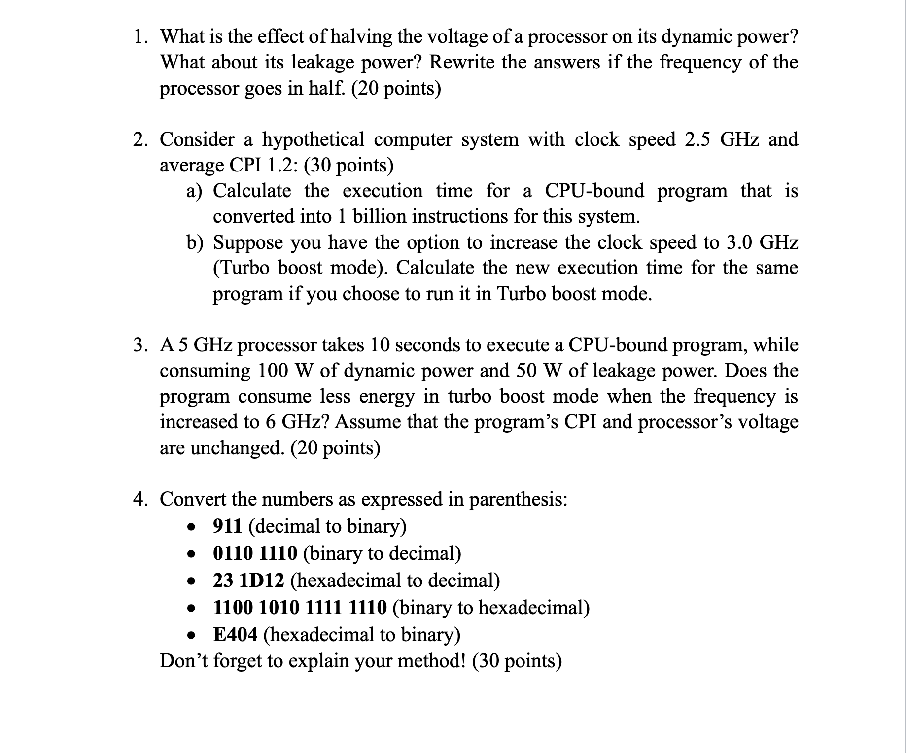 Solved 1. What is the effect of halving the voltage of a | Chegg.com