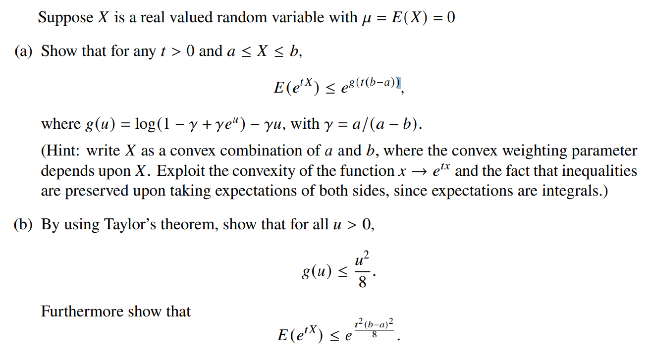 Solved Suppose X is a real valued random variable with | Chegg.com