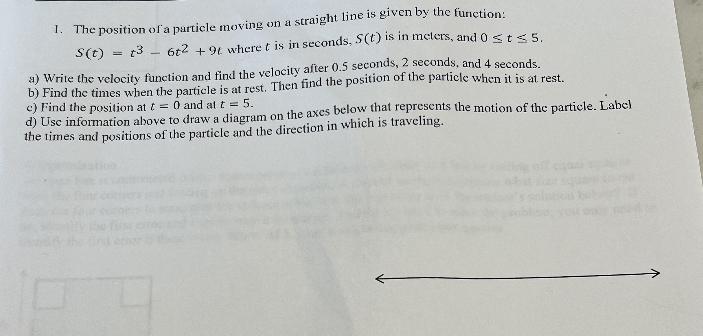 Solved The position of a particle moving on a straight line | Chegg.com