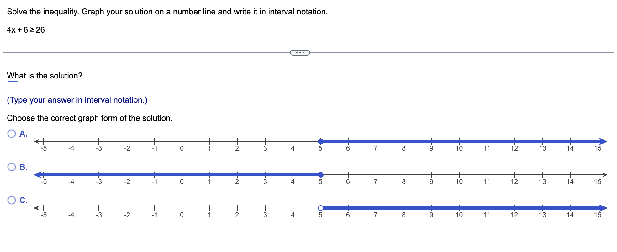 Solved Solve the inequality. Graph your solution on a number | Chegg.com