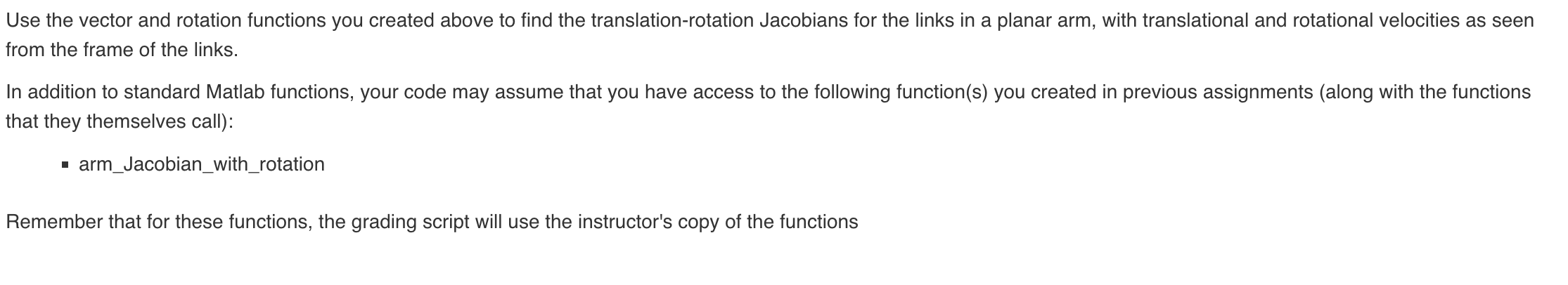 Solved Use the vector and rotation functions you created | Chegg.com