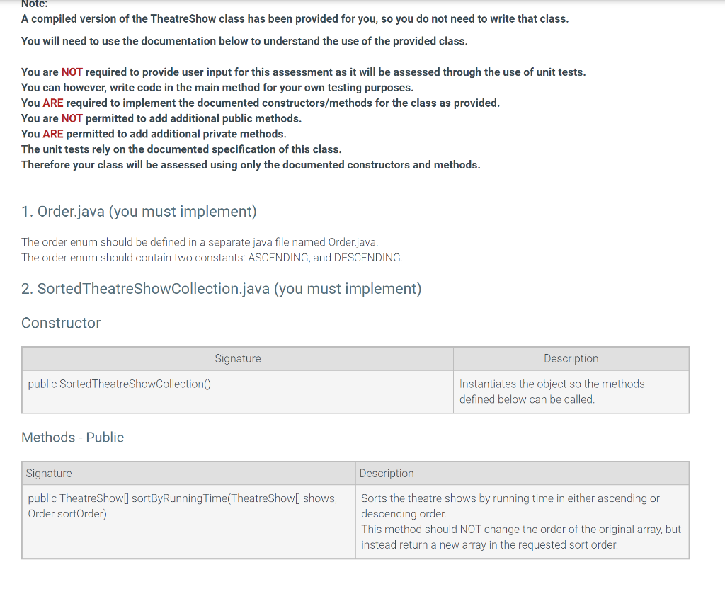 Solved You are tasked with writing a class called | Chegg.com