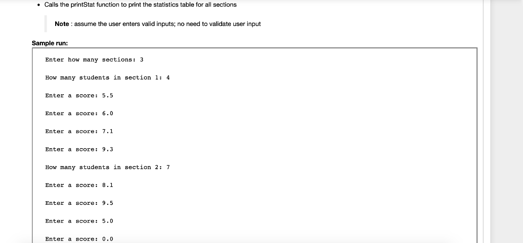 Solved Write a python code that reads students' scores for | Chegg.com