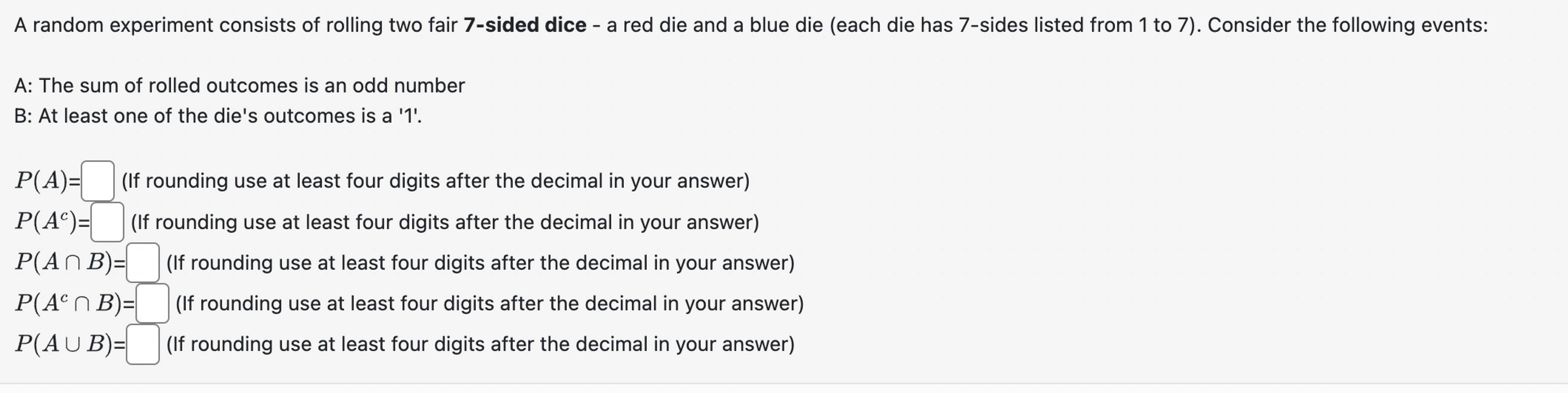 Solved A random experiment consists of rolling two fair | Chegg.com