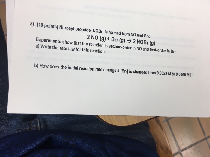 Solved Nitrosyl bromide, NOBr, is formed from NO and Br_2: | Chegg.com