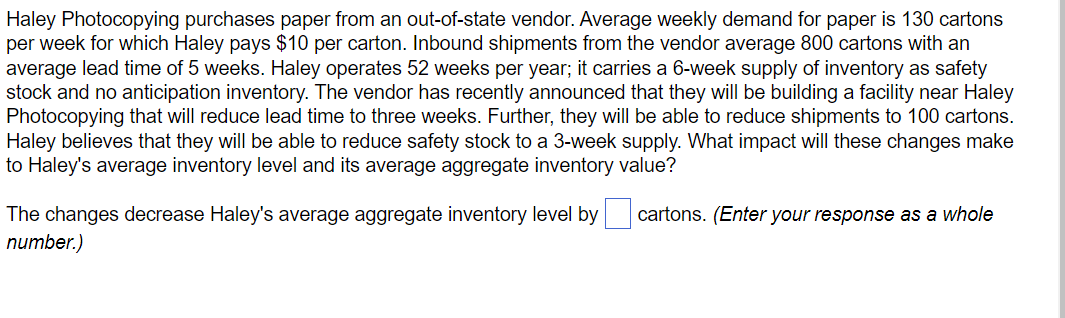 Solved B) The changes decrease Haley's average aggregate | Chegg.com