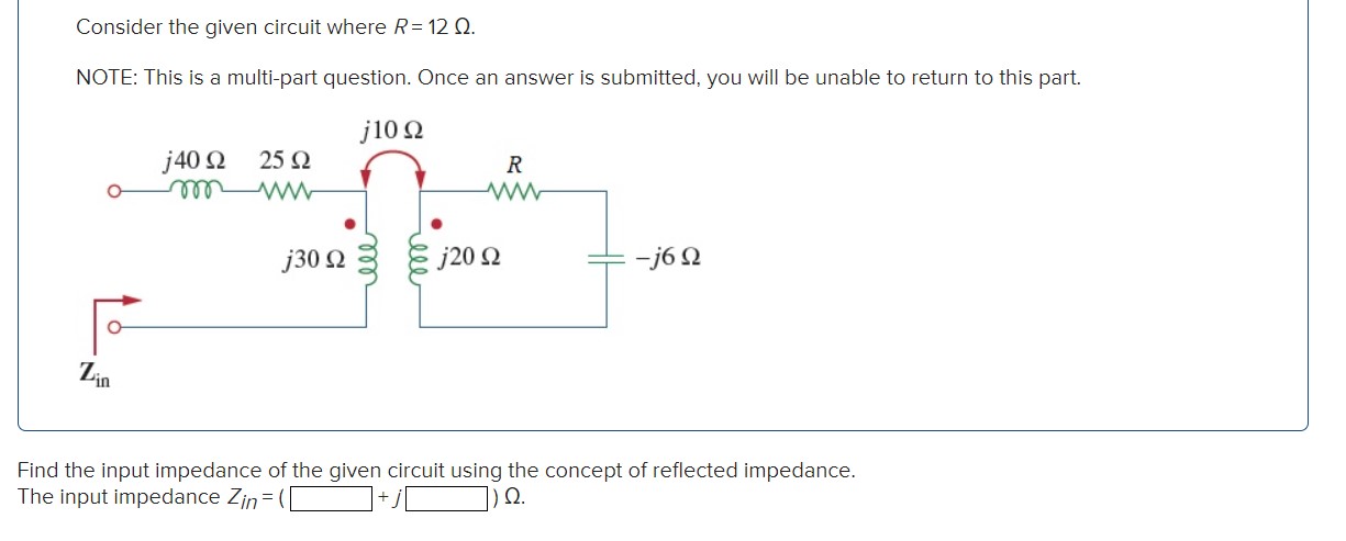 Solved Consider the given circuit where R=12Ω. NOTE: This is | Chegg.com