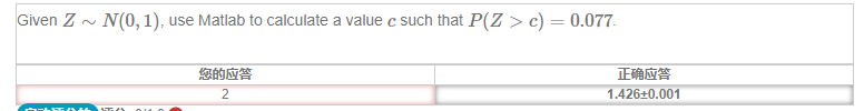 Solved Given Z∼N(0,1), use Matlab to calculate a value c | Chegg.com