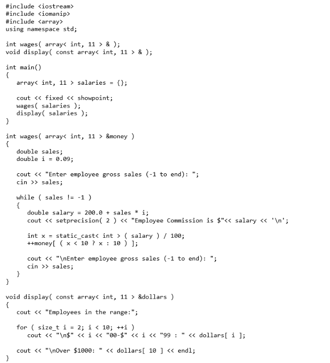 Solved Use a one-dimensional array to solve the following | Chegg.com
